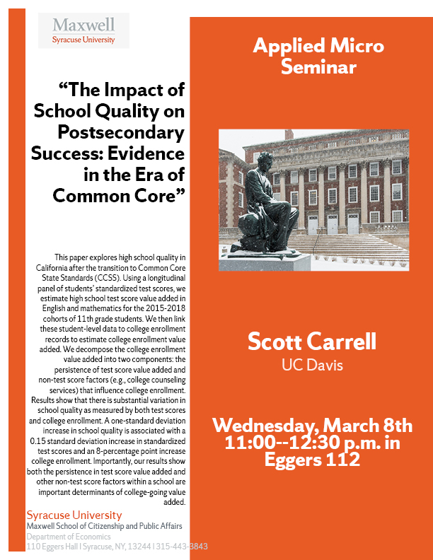 The Impact of School Quality on Postsecondary Success